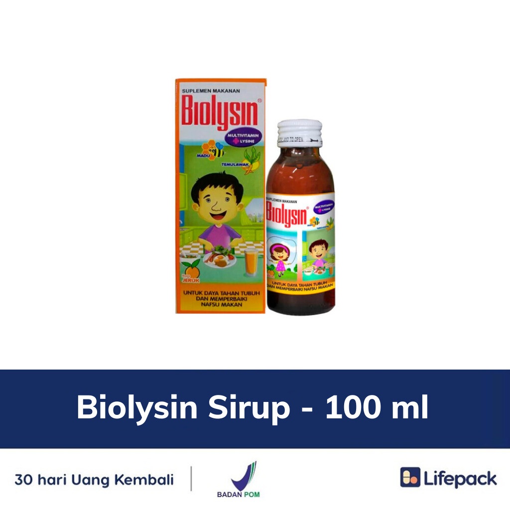 Jual Biolysin Sirup - 100 ml - LIFEPACK | Shopee Indonesia