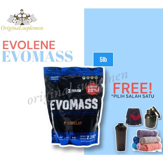Jual Evolene EVOMASS 2,25kg 5lbs Evo Mass Susu Gainer Menaikkan Berat ...