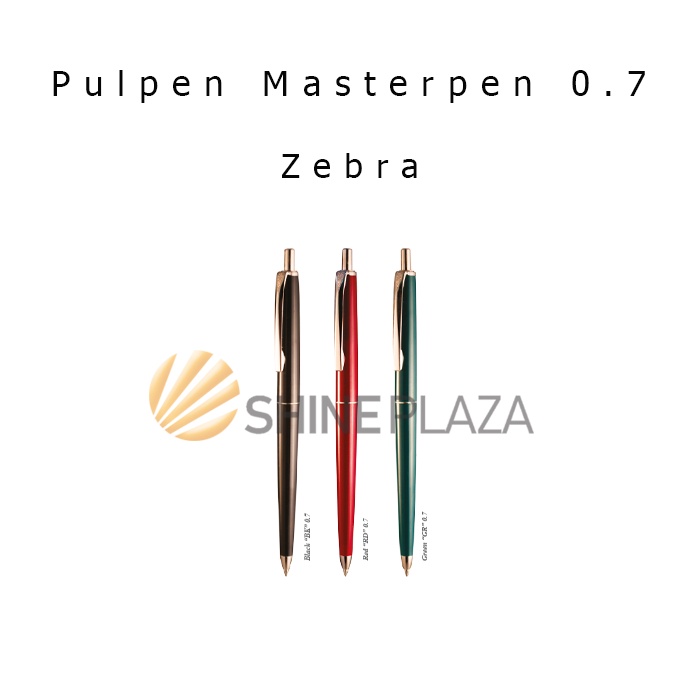 Jual Pulpen Retractable Masterpen Zebra 0.7mm - Bolpen Pena Cetek Hitam ...