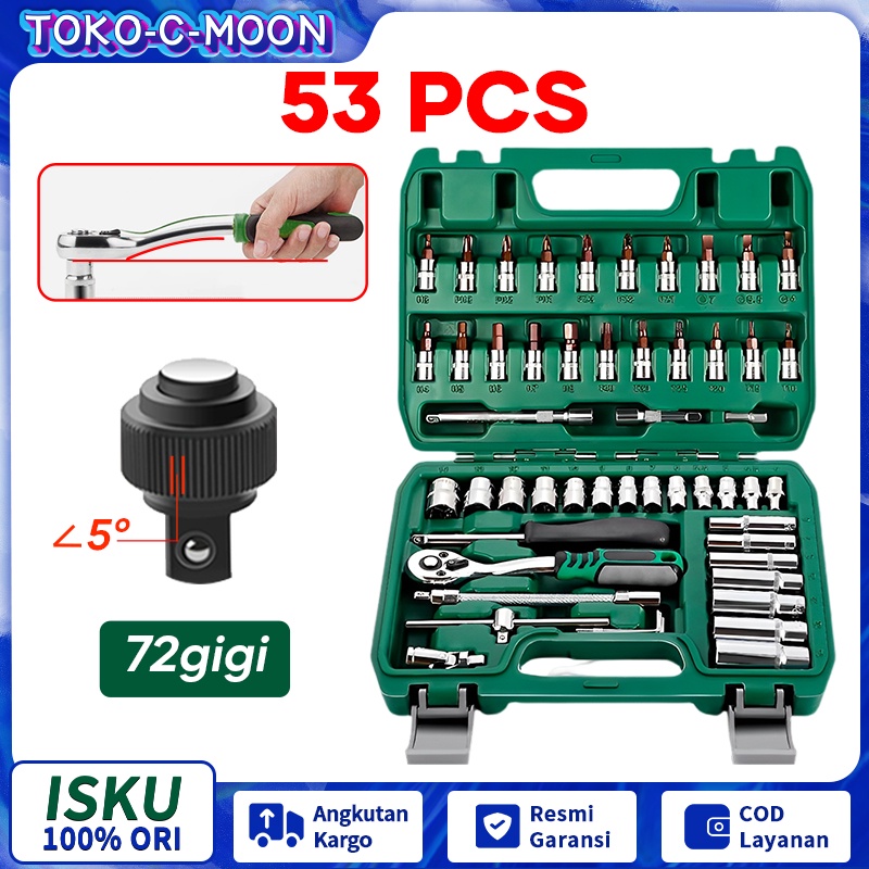 Jual ISKU Kunci Shock Set 53pcs Kunci Pas 53 in 1 kunci sok set 53 pcs ...