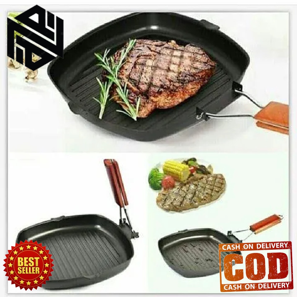 Jual panggangan teflon panci wajan persegi Square Grill Pan 20 Cm ...