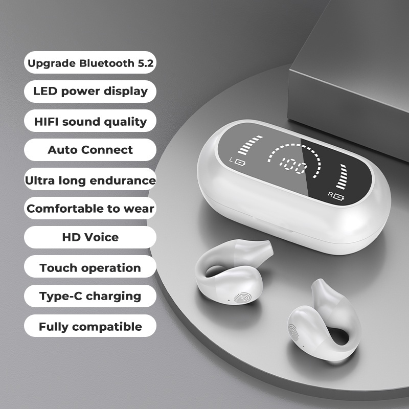 Jual ASPARK Earphone 5.3 Bluetooth Konduksi Tulang Anting-Anting ...