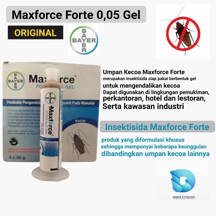 Jual umpan kecoa terbaik original dari bayer maxforce forte 0,05 Gel ...