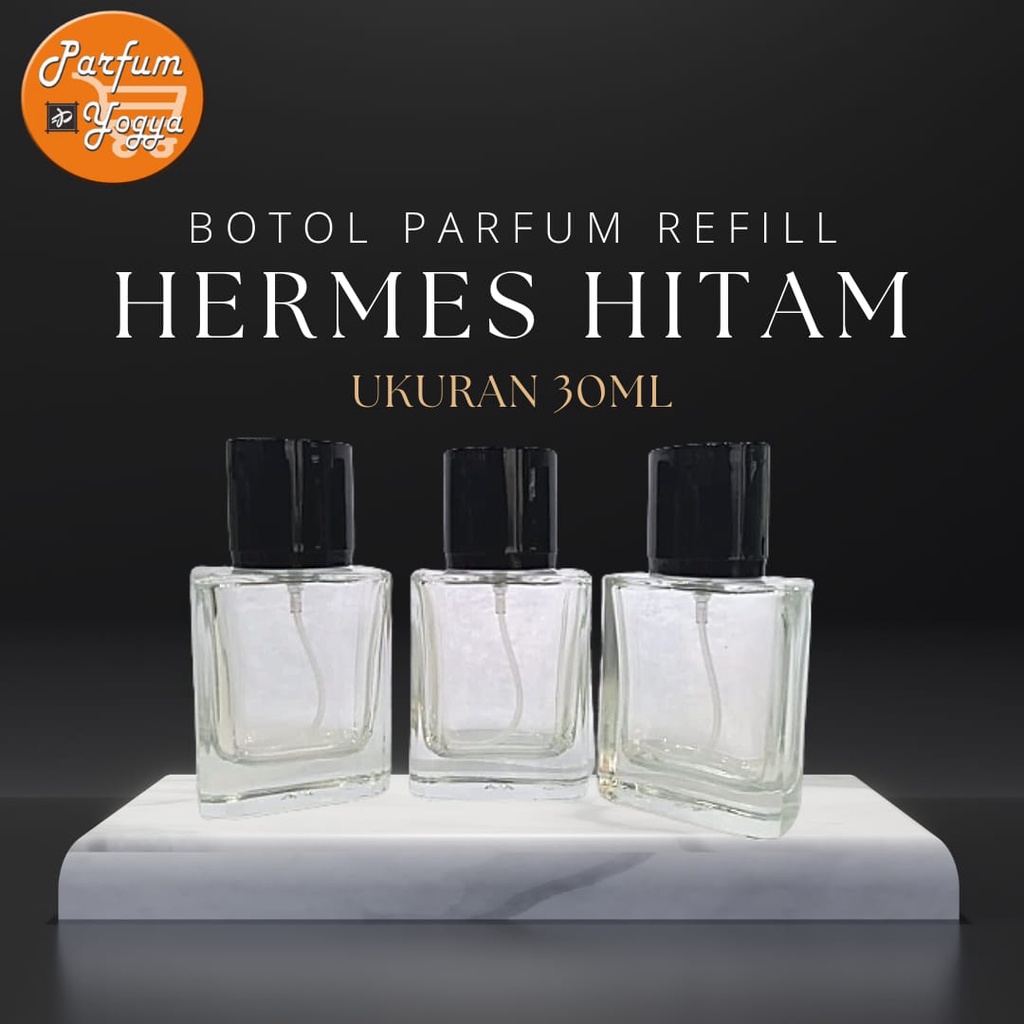 Jual BOTOL PARFUM SPRAY HRMS TUTUP HITAM 30 ML | BOTOL KACA | Shopee ...
