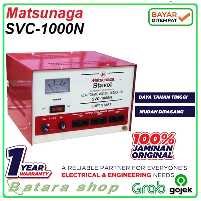 Jual Stabilizer Stavolt Matsunaga 1000 Watt SVC-1000N - Stabilizer Listrik Matsunaga 1000 Watt ...