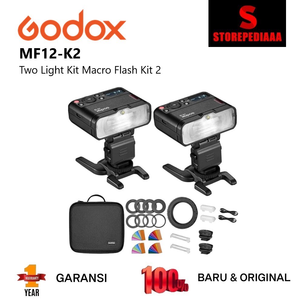 Jual Godox MF12-K2 Two Light Kit MF12 Macro Flash Kit 2 MF-12 | Shopee ...