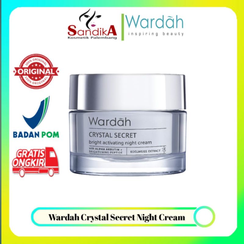 Jual Wardah Crystal Secret Night Cream 30g (100% Original) | Shopee ...