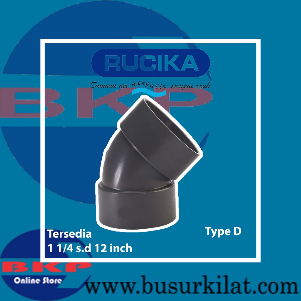 Jual Knie Elbow 3 Inch (D) 45 Derajat Pvc Rucika / Sambungan Pipa | Shopee Indonesia