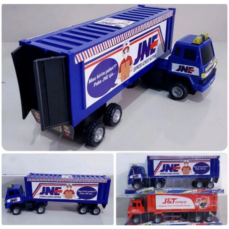 Jual Mainan Mobil Truk Kontainer Ekspedisi JNE dan J&T - Mobilan Mobil ...