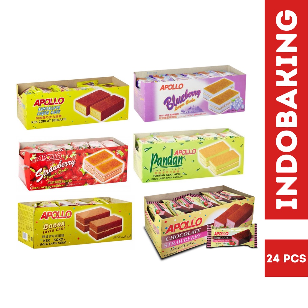 Jual Apollo Layer Cake Kue Bolu Chocolate Strawberry Blueberry Pandan ...