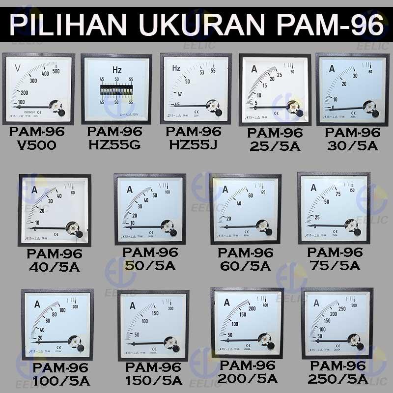 Jual EELIC PAM-96 Panel AC Ampere Meter Analog Program 96 Class ...