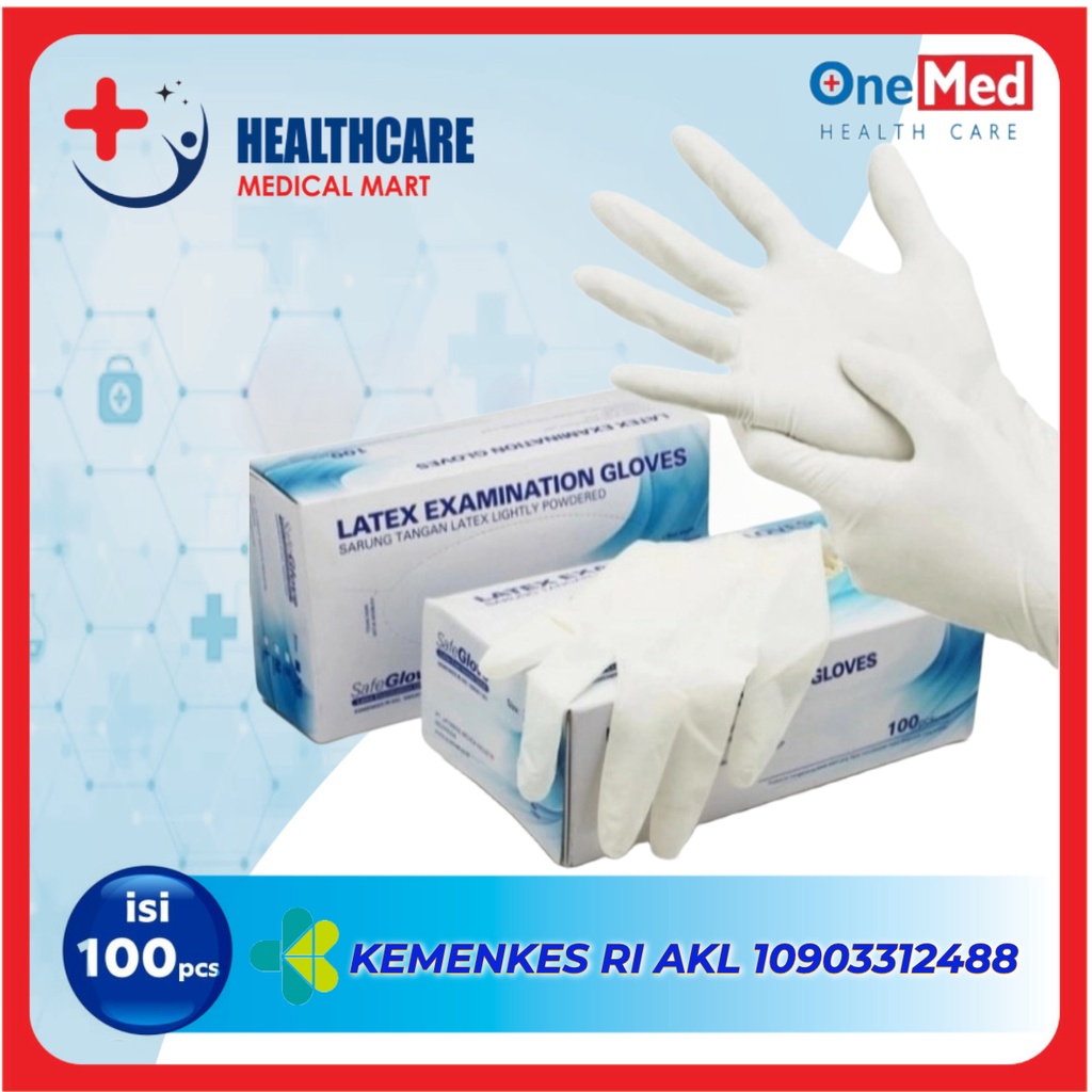 Jual sarung tangan latex Safeglove handscoon safegloves lateks isi ...