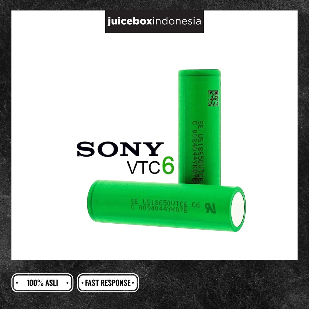 Jual Battery Sony VTC 6A 18650 3000mAh Authentic | Shopee Indonesia