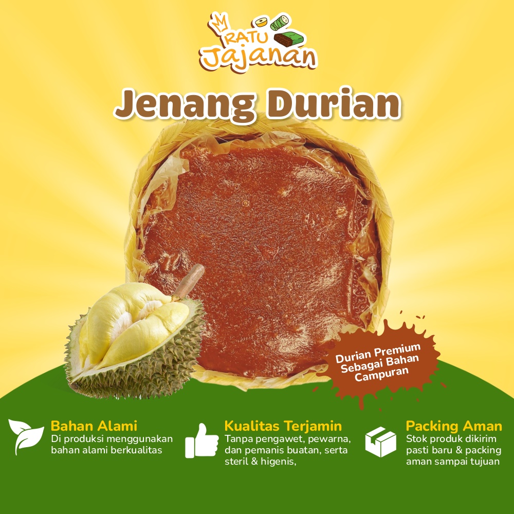 Jual Jenang Durian Oleh-Oleh Kahas Blitar Dodol Rasa Durian 800 Gram ...
