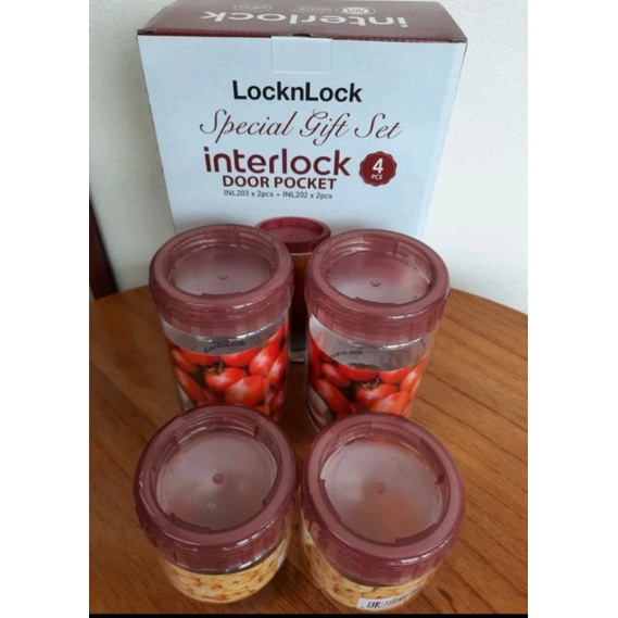 Jual lock n lock interlock special gift set 500ml (2pcs)& 200ml (2pcs ...