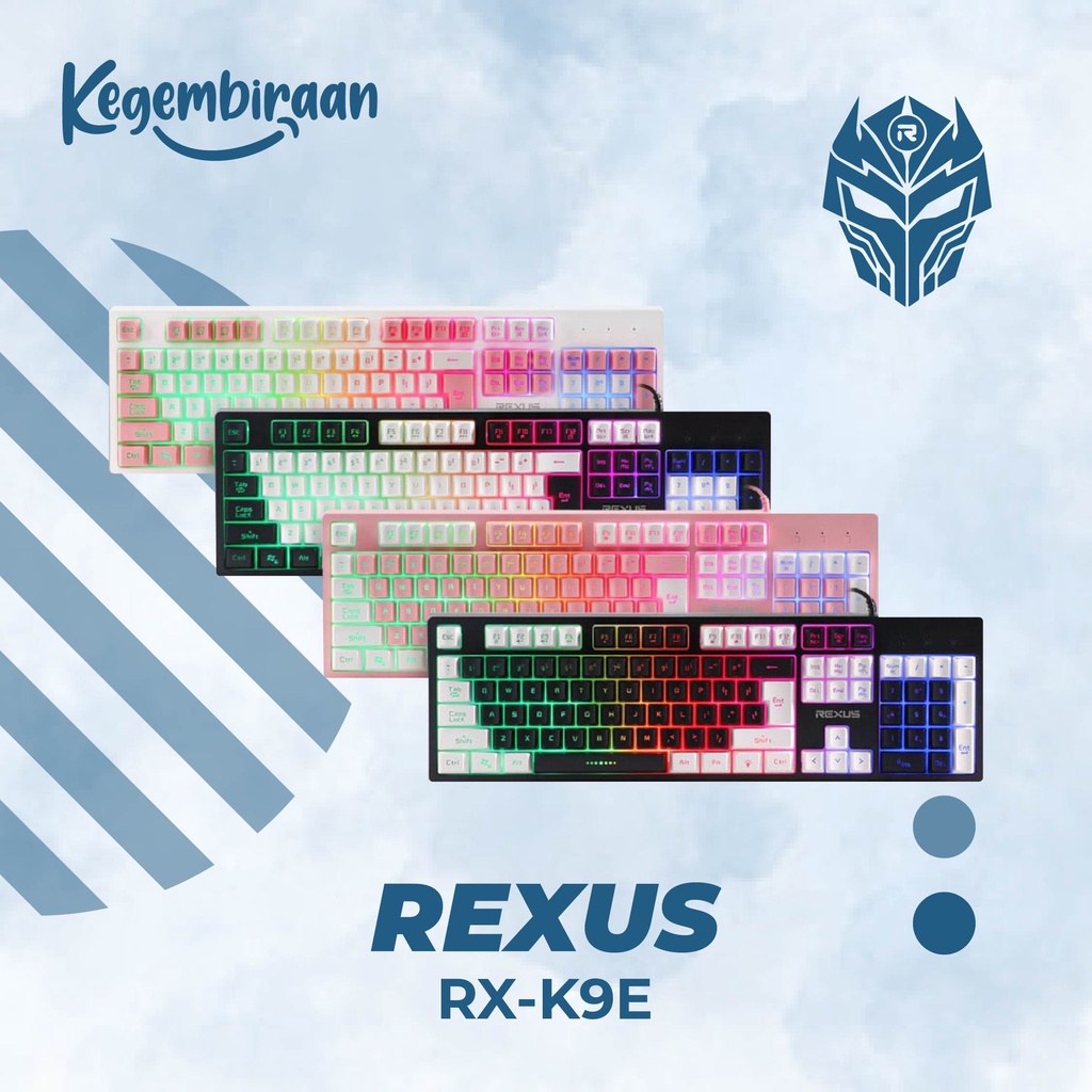 Jual Keyboard Gaming Rexus Fullsize K9E Battlefire Dual Tone Keycaps ...