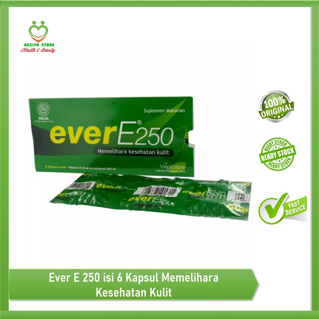 Jual EVER E 250 MG Vitamin E/PROMIL/Vitamin Kulit/Pencegah Penuaan Dini ...