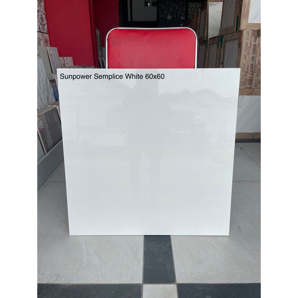 Jual Granit Lantai 60x60 Sun Power 60100 B Semplice White Glossy Putih ...