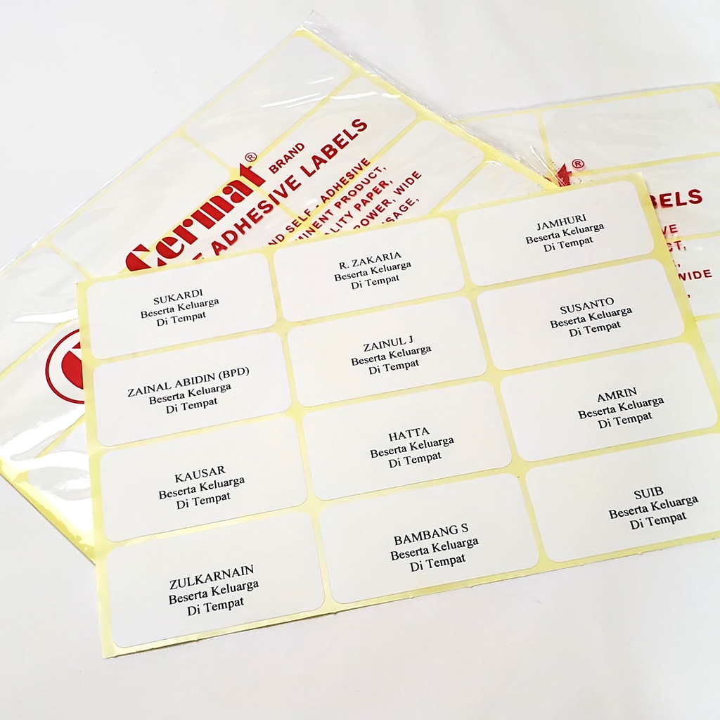 Jual Stiker Label Nama Tamu Undangan No 103 | Shopee Indonesia
