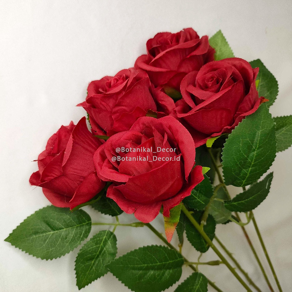Jual Artificial Rose Bunga Mawar Palsu Single Rose Bunga Plastik Palsu ...