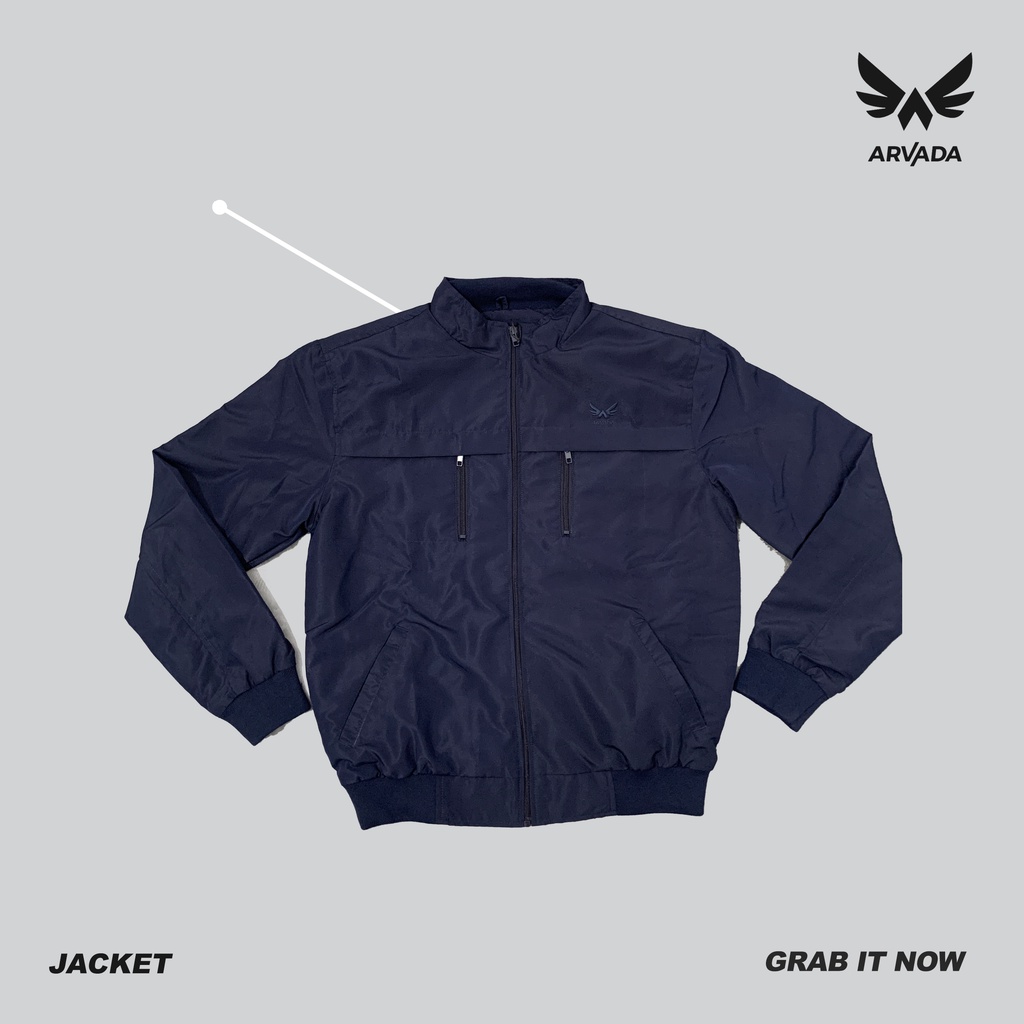 Jual Arvada Jaket Parasit Zipper Non Hood Basic | Jaket Parasit Pria ...