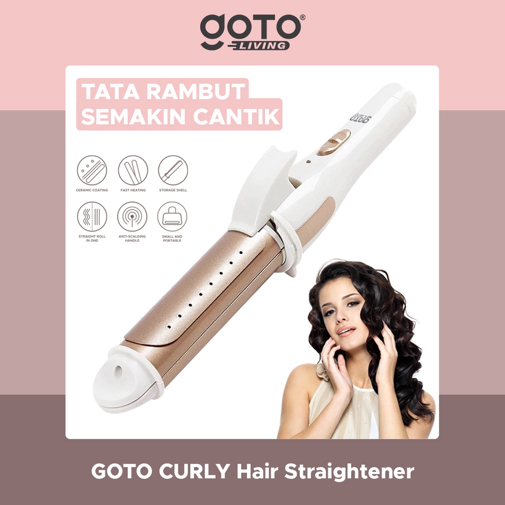 Jual Goto Curly Catokan Rambut Catok Lurus Keriting 2in1 Hair Straightener | Shopee Indonesia