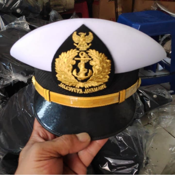 Jual Topi Pet PAMA TNI AL Perwira Pertama Angkatan Laut PDU PDH Utama ...