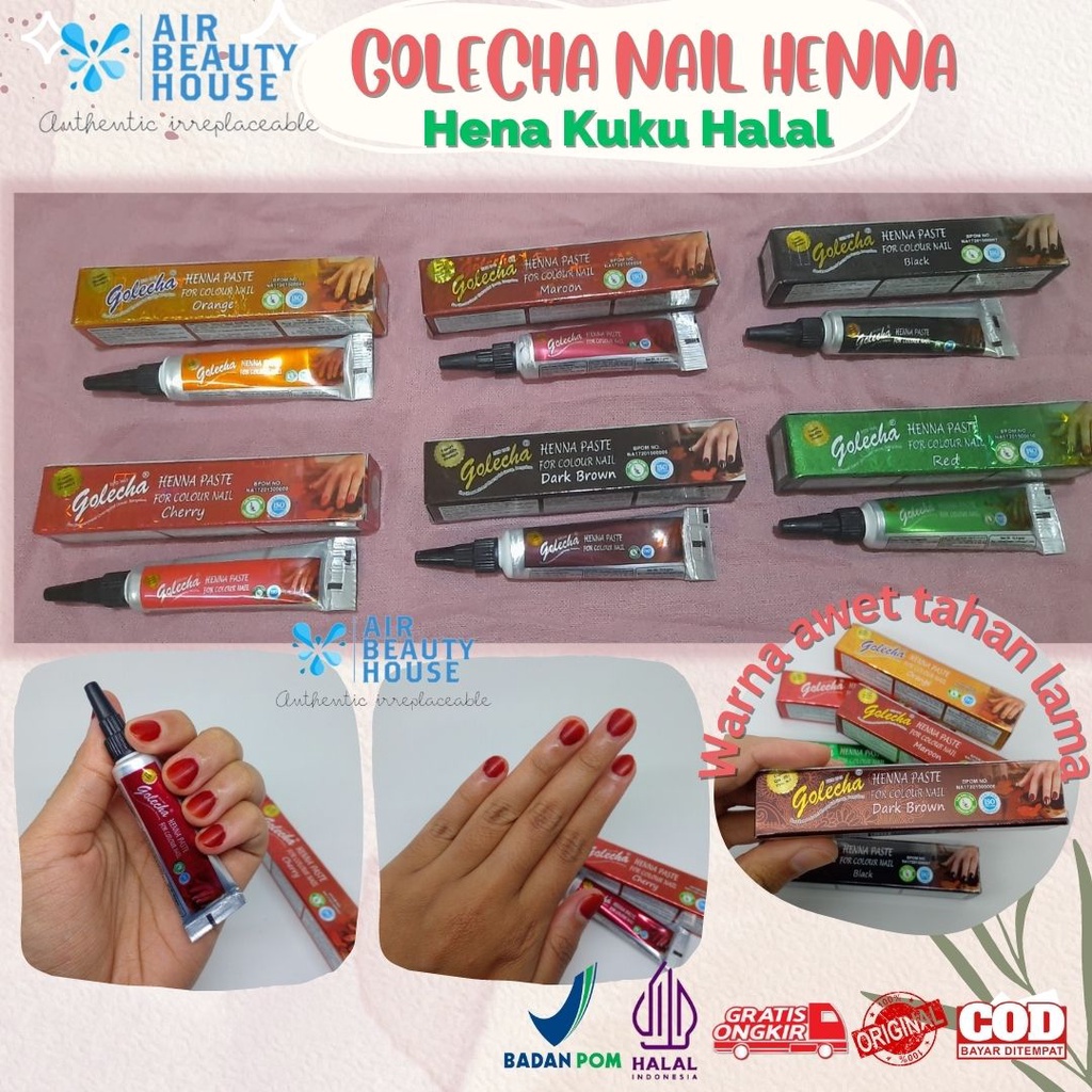 Jual (Minimal beli 2) Henna Golecha kemasan Tube / HENNA KUKU GOLECHA ...