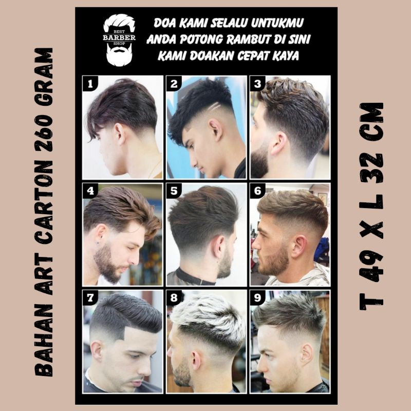 Jual POSTER BARBERSHOP POSTER PANGKAS TERBARU POSTER POTONG RAMBUT ...