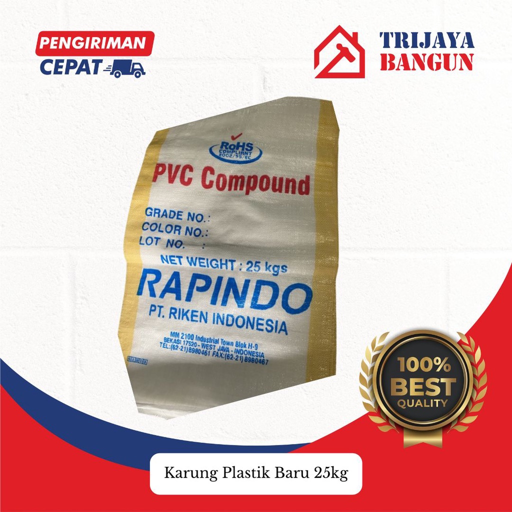 Jual Karung Plastik Baru 25kg Ukuran Besar Untuk Pasir, Puing, Split ...