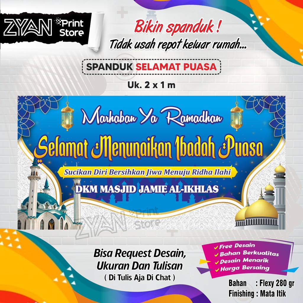 Jual SPANDUK BANNER SELAMAT PUASA RAMADAN | Shopee Indonesia