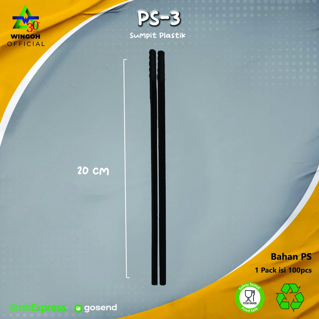 Jual Sumpit Plastik / Sumpit Plastik Hitam - Isi 25 set - 100 set ( PS ...