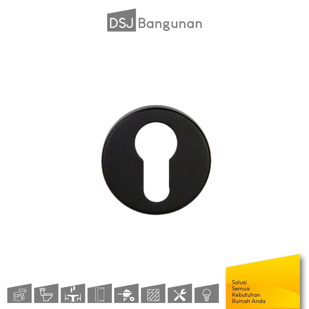 Jual Dekkson Escutcheon ESCN D01 Matt Black / Ring Kunci Pintu | Shopee ...