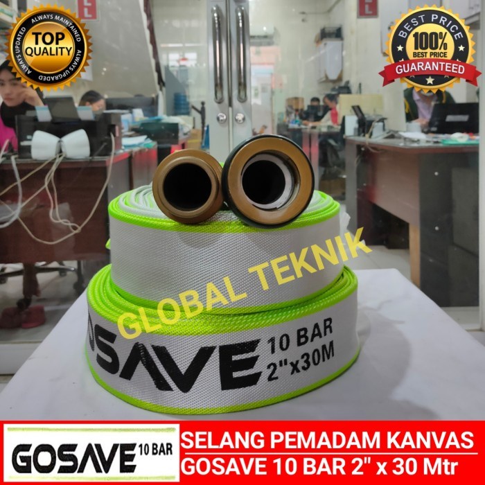Jual Selang Hydrant Gosave Pemadam 10 bar 2" x 30 Meter Coupling ...