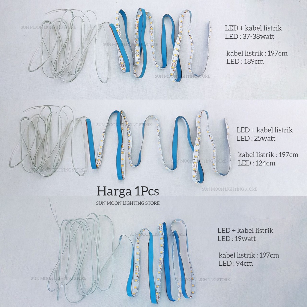 Jual Lampu dan trafo led strip warm white untuk lampu gantung ring ...