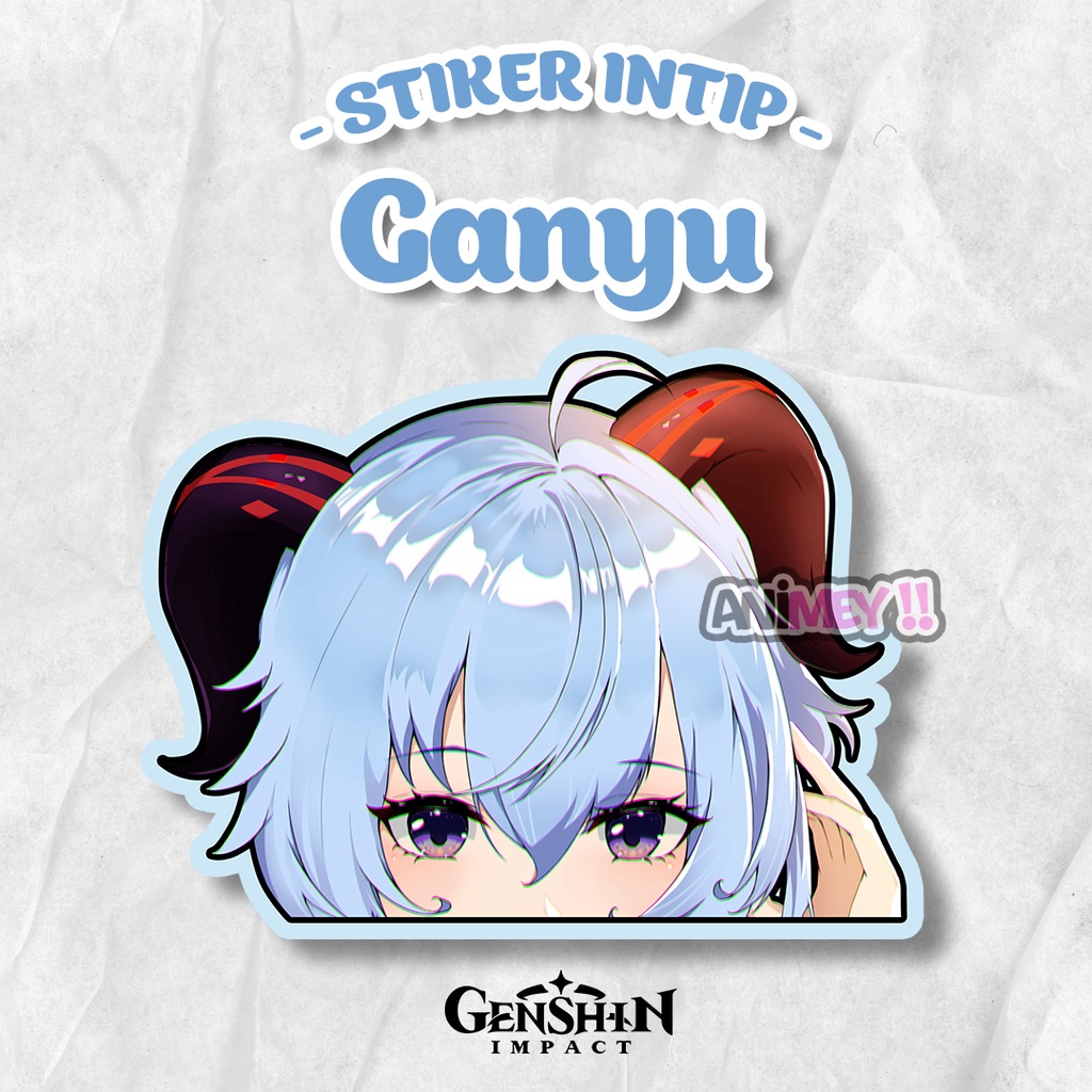 Jual Stiker Intip Ganyu / Sticker Anime Waterproof / Genshin Impact ...