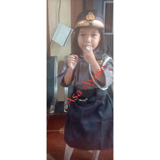 Jual BAJU ANAK PEREMPUAN SERAGAM POLISI sabhara ANAK LENGKAP ATRIBUT ...