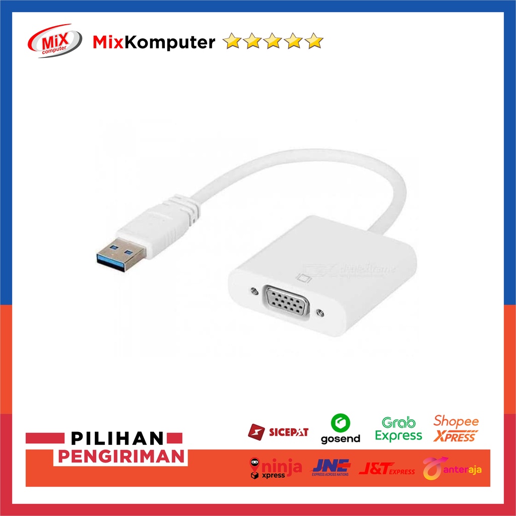 Jual Converter USB 3.0 to VGA Adapter with cd driver | Shopee Indonesia