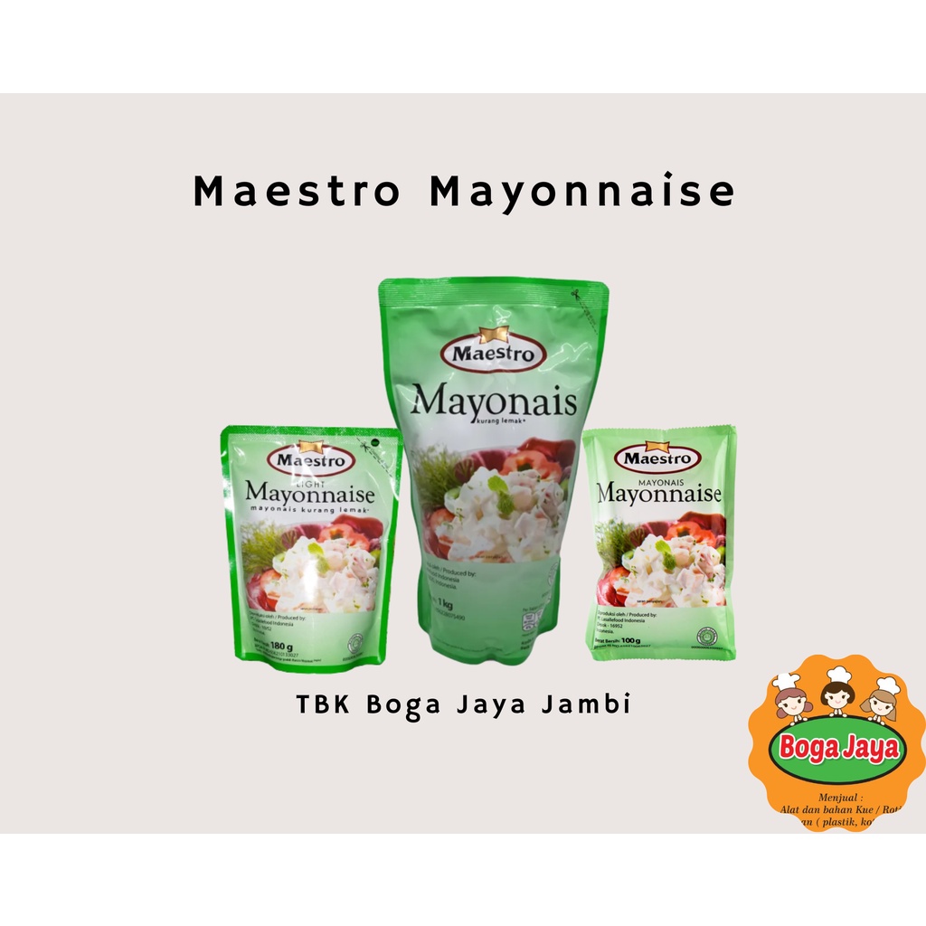 Jual MAESTRO MAYONAISE POUCH [KEMASAN 100gr/180gr/1kg] | Shopee Indonesia