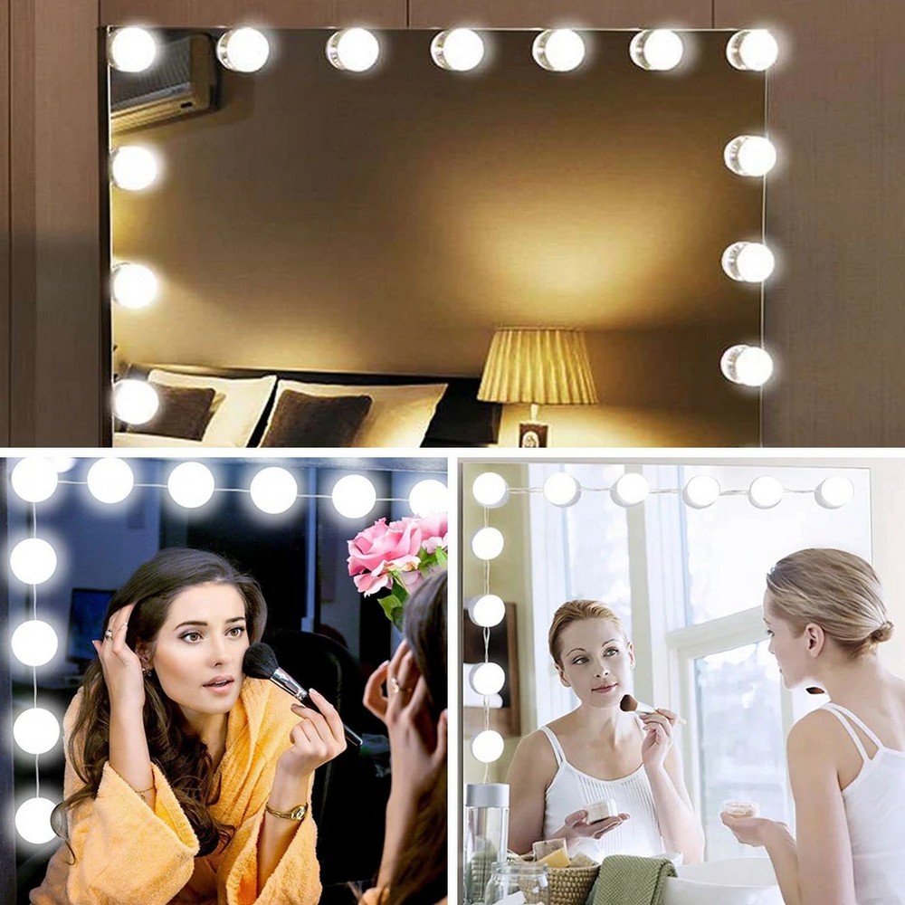 Jual Lampu Led Meja Rias Make Up | Lampu Kaca Rias Vanity Mirror Light ...