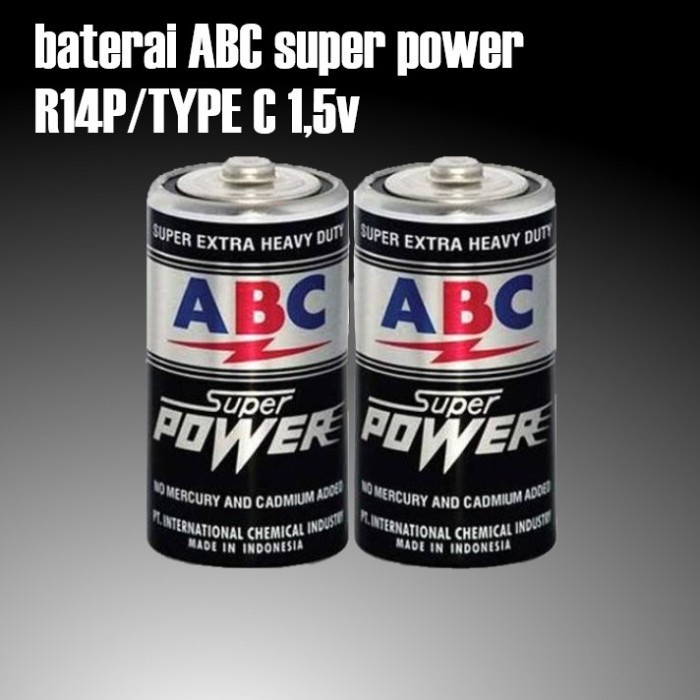Jual Baterai / Battery / Batre ABC Super Power Type C Size R14 (Isi 2 ...