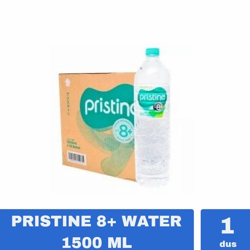 Jual PRISTINE 8.6+ 1500ml / AIR MINERAL PH TINGGI 1 DUS ISI 12 BOTOL @1.5L | Shopee Indonesia
