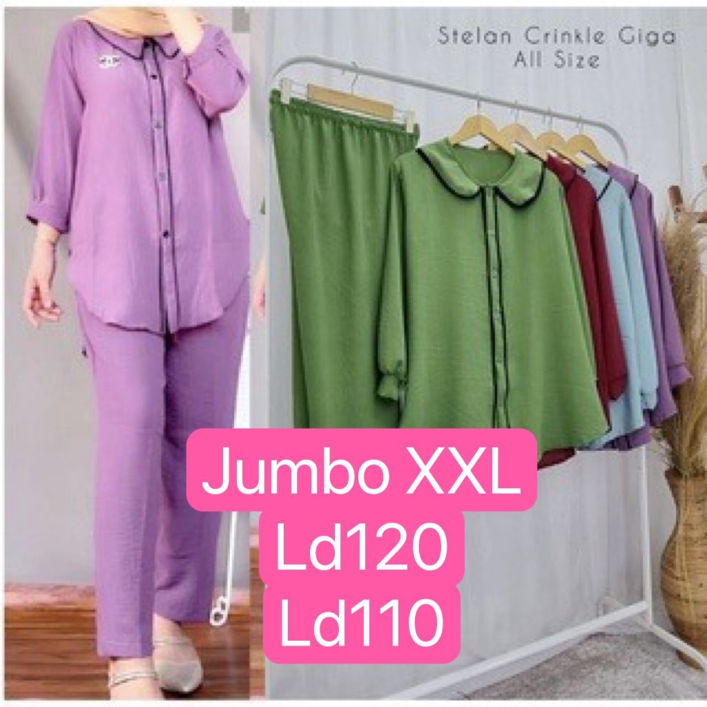 Jual ONE SET GIGA JUMBO / SETELAN GIGA LD120 / SETELAN CRINKEL LD120 ...