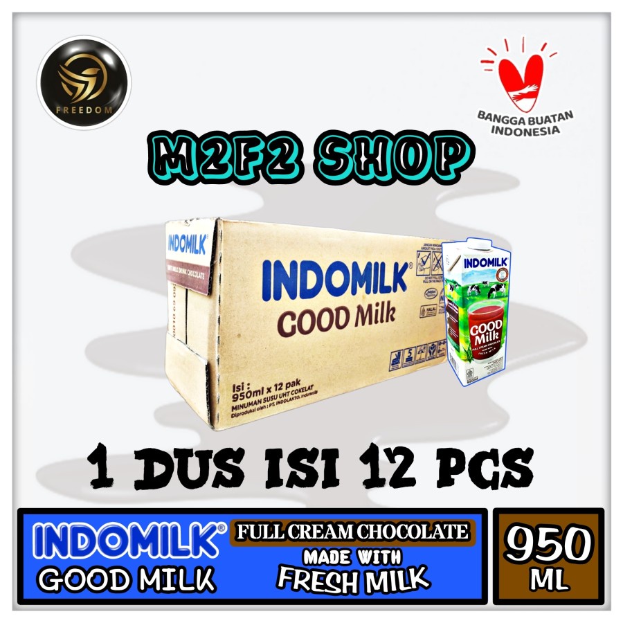 Jual Susu Indomilk Good Milk Kotak UHT Full Cream Cokelat - 950 ml (Kemasan Karton) | Shopee ...