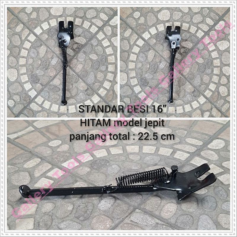 Jual STANDAR BESI 16" JEPIT HITAM Sepeda aksesoris sparepart | Shopee ...