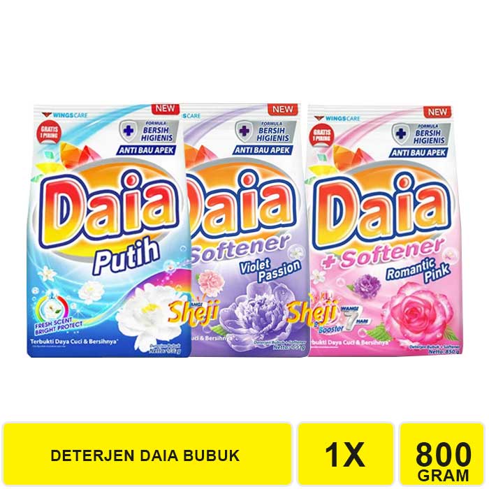 Jual DAIA DETERJEN BUBUK 800 GRAM (ST3) | Shopee Indonesia