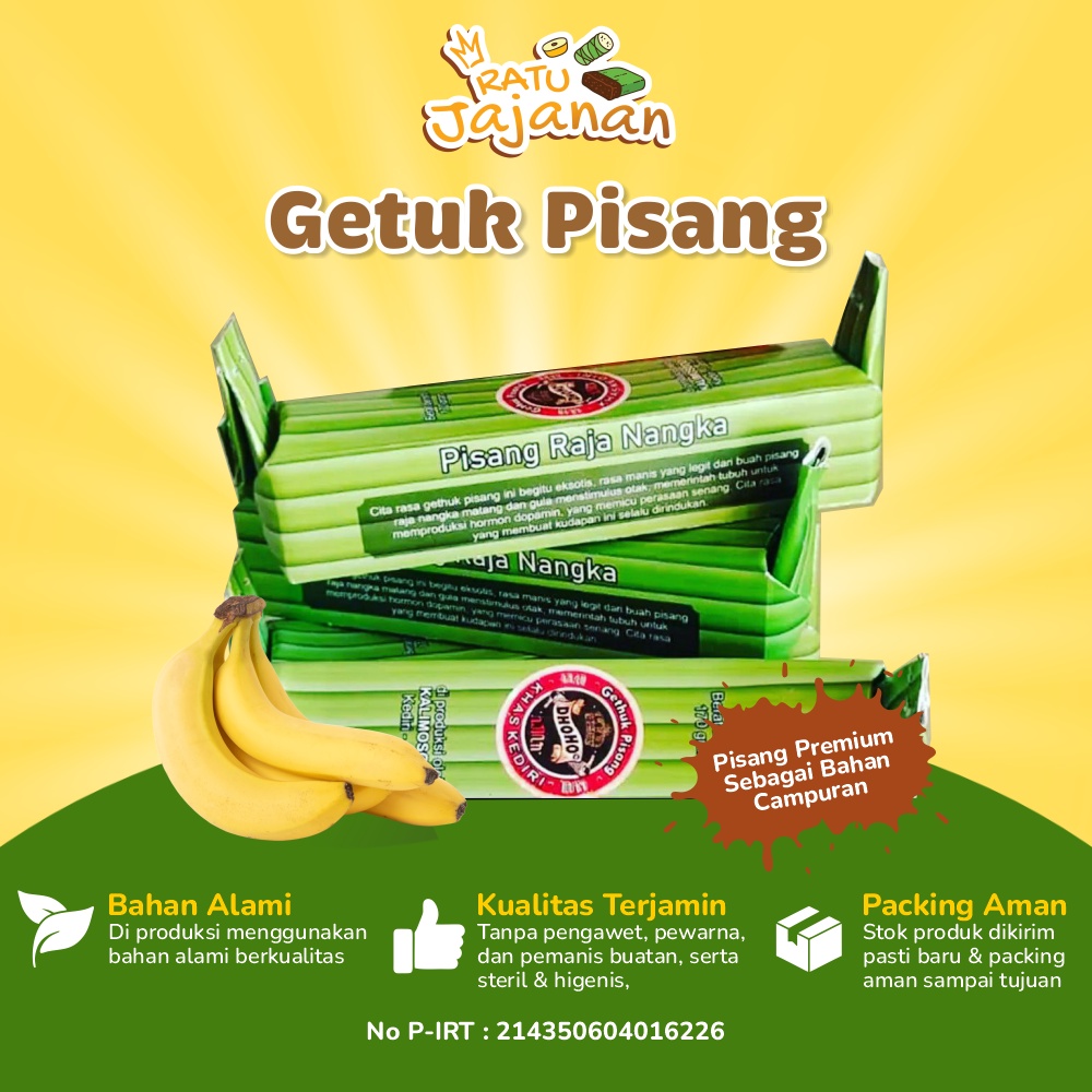 Jual Getuk Pisang Oleh-Oleh Blitar 170 Gram Tanpa Pengawet Pewarna ...