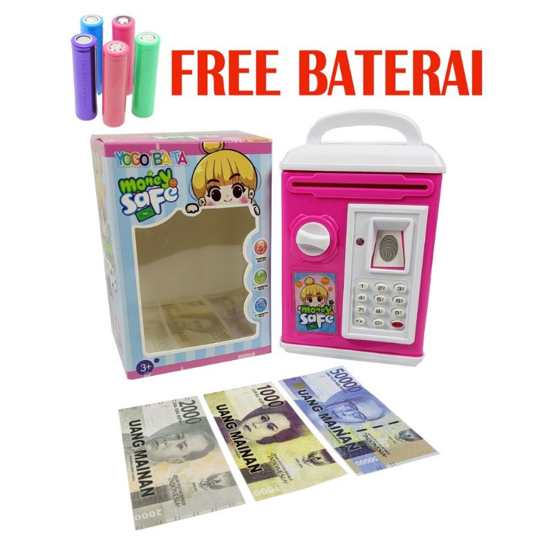 Jual [ FREE BATERAI ] MAINAN MONEY SAFE YA3 MESIN ATM TABUNGAN ...