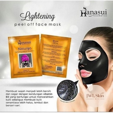 Jual HANASUI Naturgo Anti Aging Peel Off Mask BLACK GOLD Masker Lumpur ...