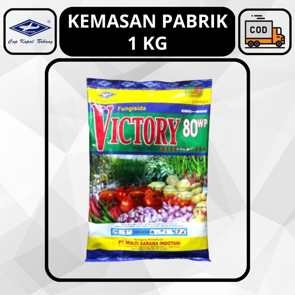 Jual Fungisida VICTORY 80 WP Kuning 1 Kg Bahan Aktif Mankozeb 80% ...